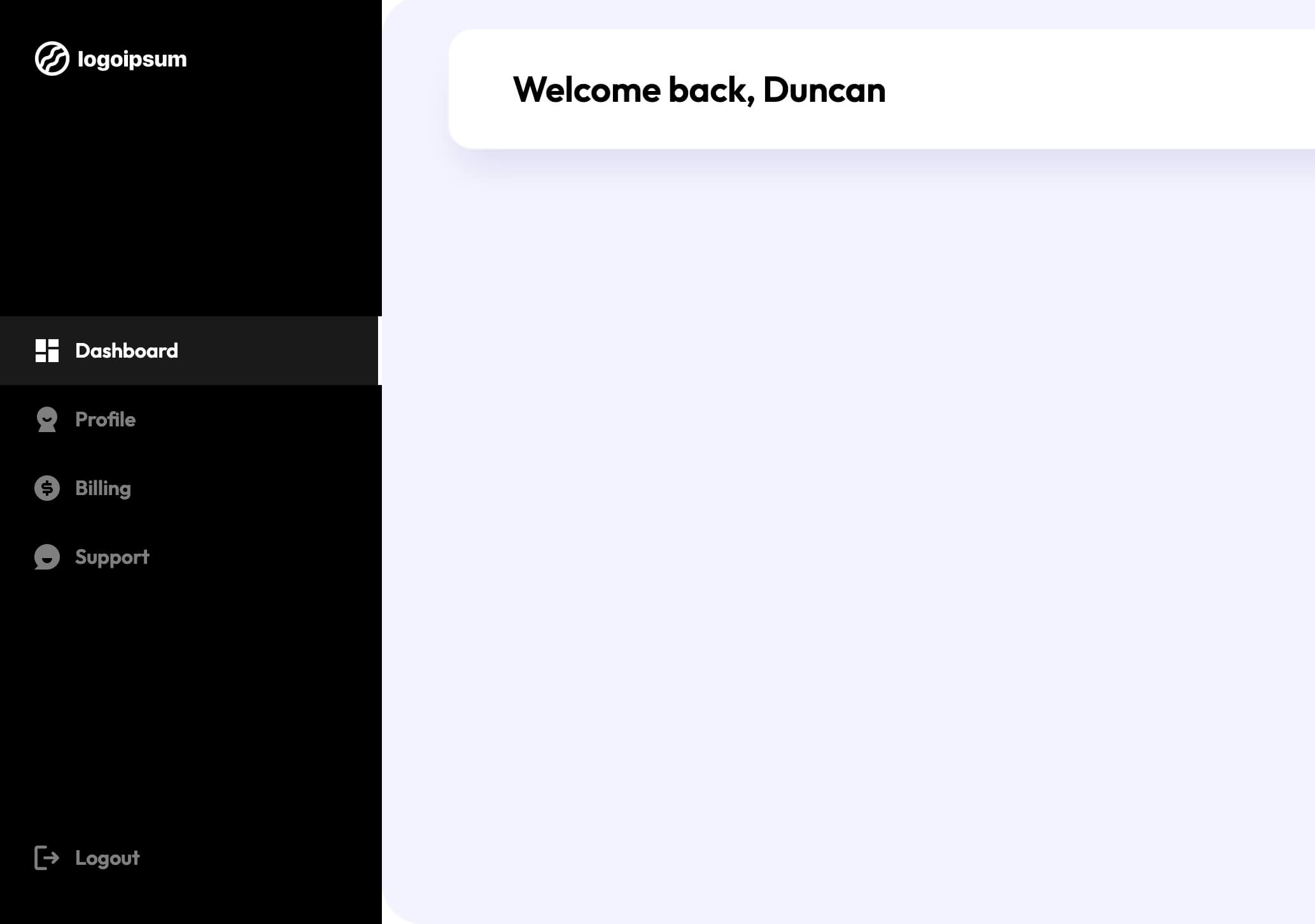 Dashboard Dark Navigation | Free Webflow Component